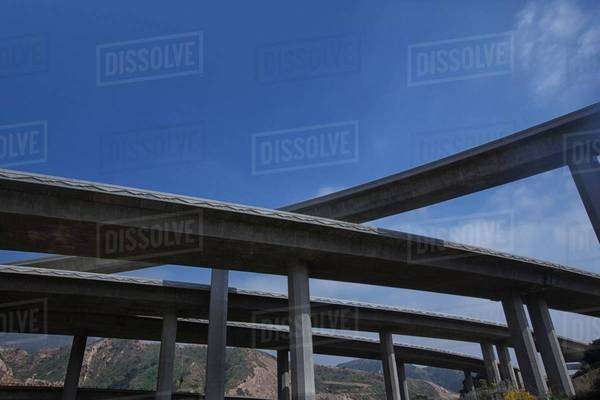 Highway overpass in Los Angeles, California, USA - Stock Photo - Dissolve