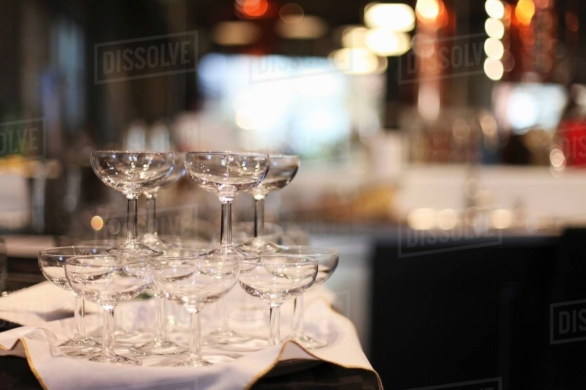 Stack of cocktail glasses - Stock Photo - Dissolve
