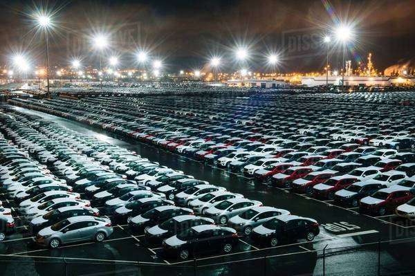 New cars in lot - Royalty-free Stock Photo | Dissolve