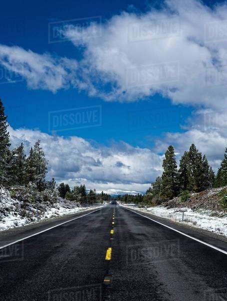 Road leading into distance, Susanville, California, USA - Stock Photo ...