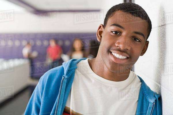 Portrait of a male high school student - Stock Photo - Dissolve