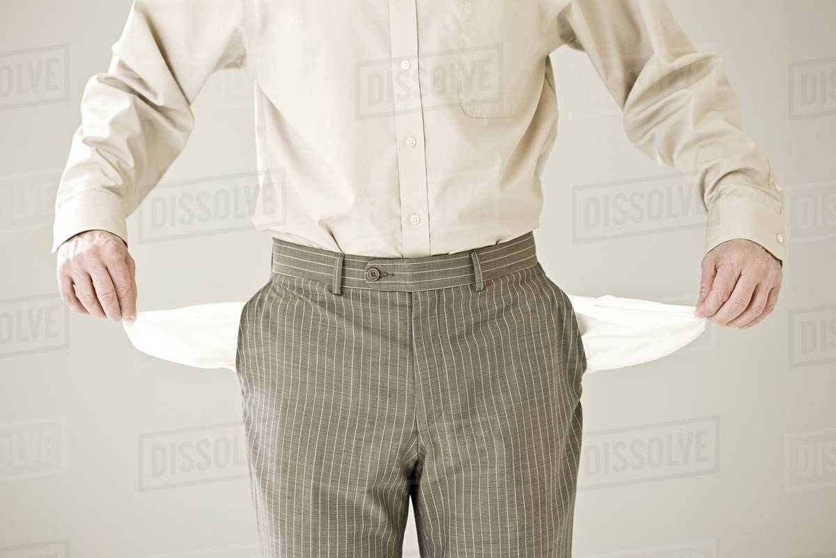 A person with empty pockets - Royalty-free Stock Photo | Dissolve