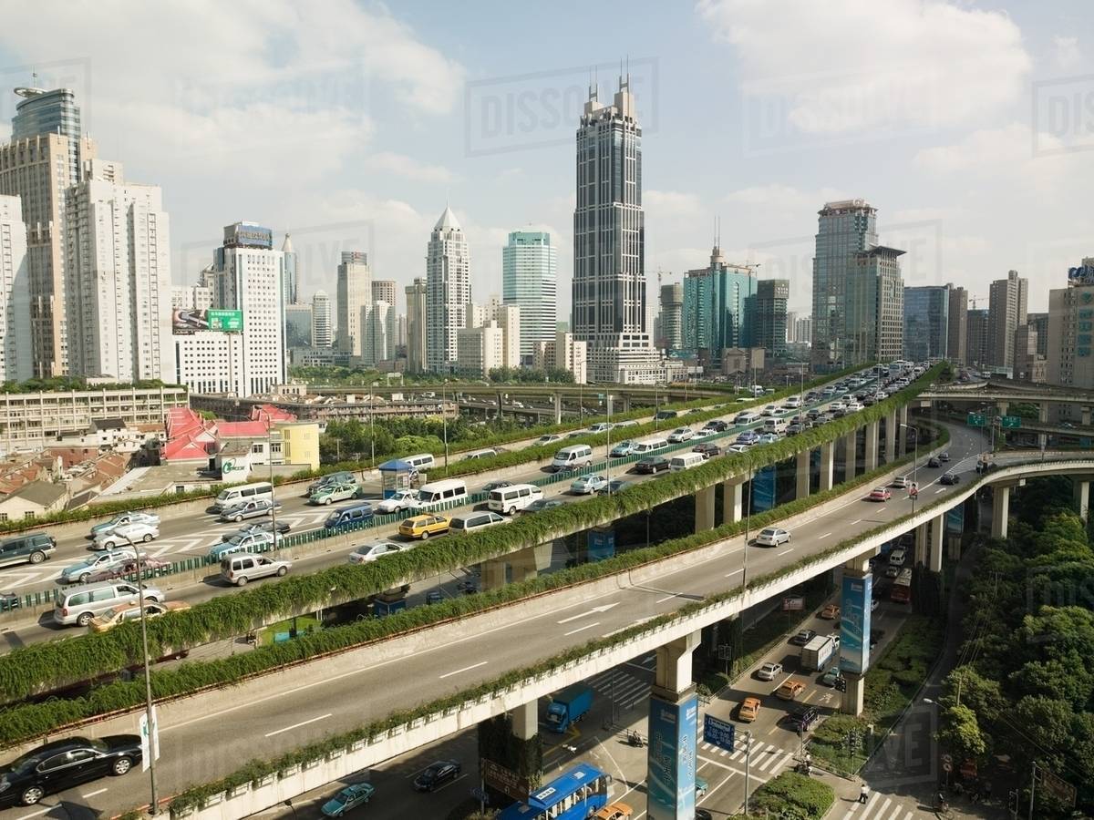 Elevated highway in shanghai - Royalty-free Stock Photo | Dissolve