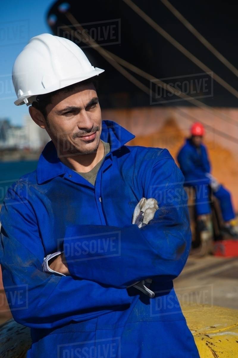 Portrait of a harbour worker - Royalty-free Stock Photo | Dissolve
