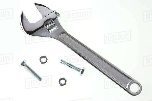 Spanner bolt and metal nut - Royalty-free Stock Photo | Dissolve