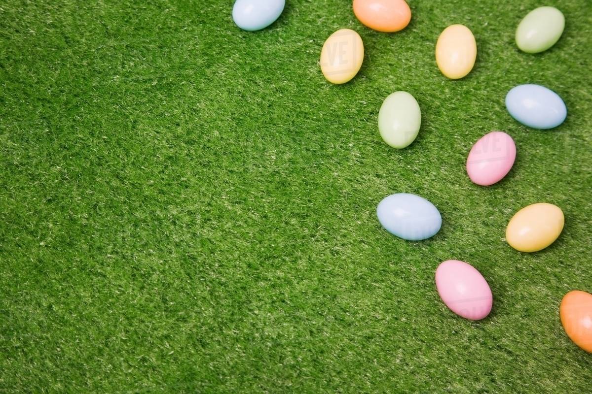 Easter eggs on grass - Stock Photo - Dissolve