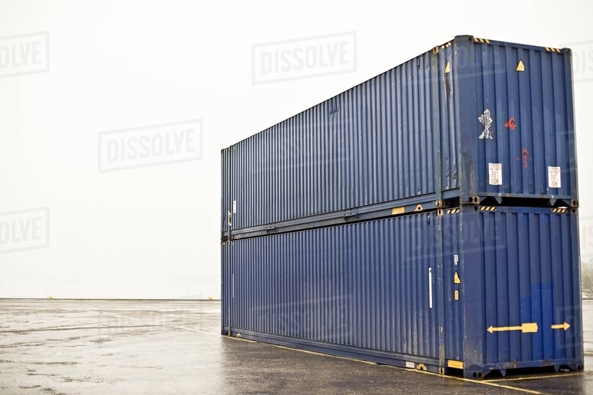 Two cargo containers - Royalty-free Stock Photo | Dissolve