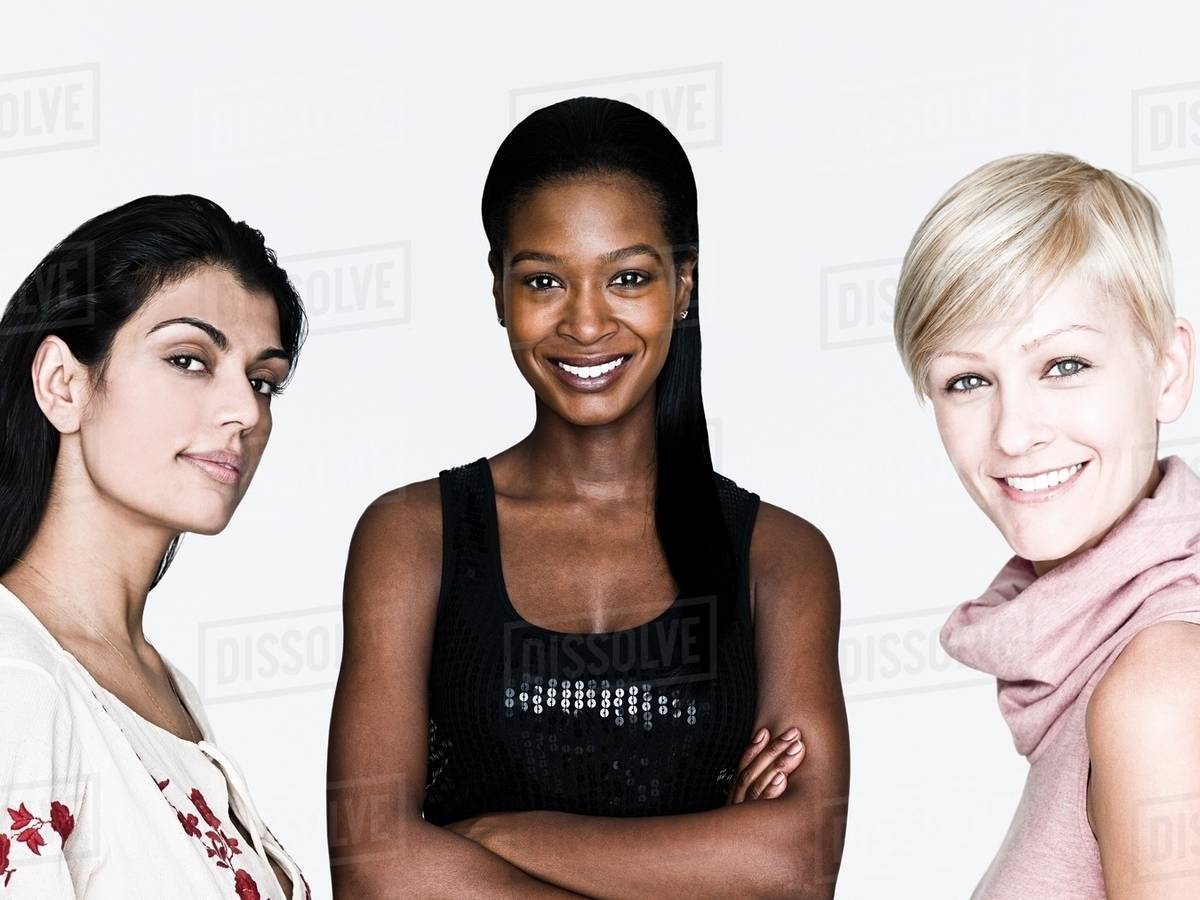 Three happy women - Royalty-free Stock Photo | Dissolve