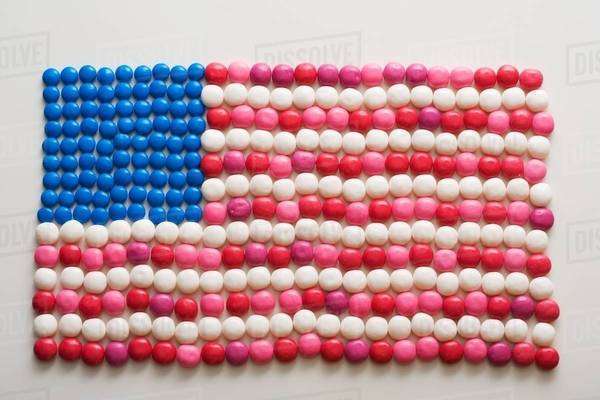 An american flag made out of sweets - Royalty-free Stock Photo | Dissolve