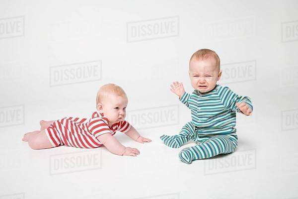 A baby boy and girl - Royalty-free Stock Photo | Dissolve
