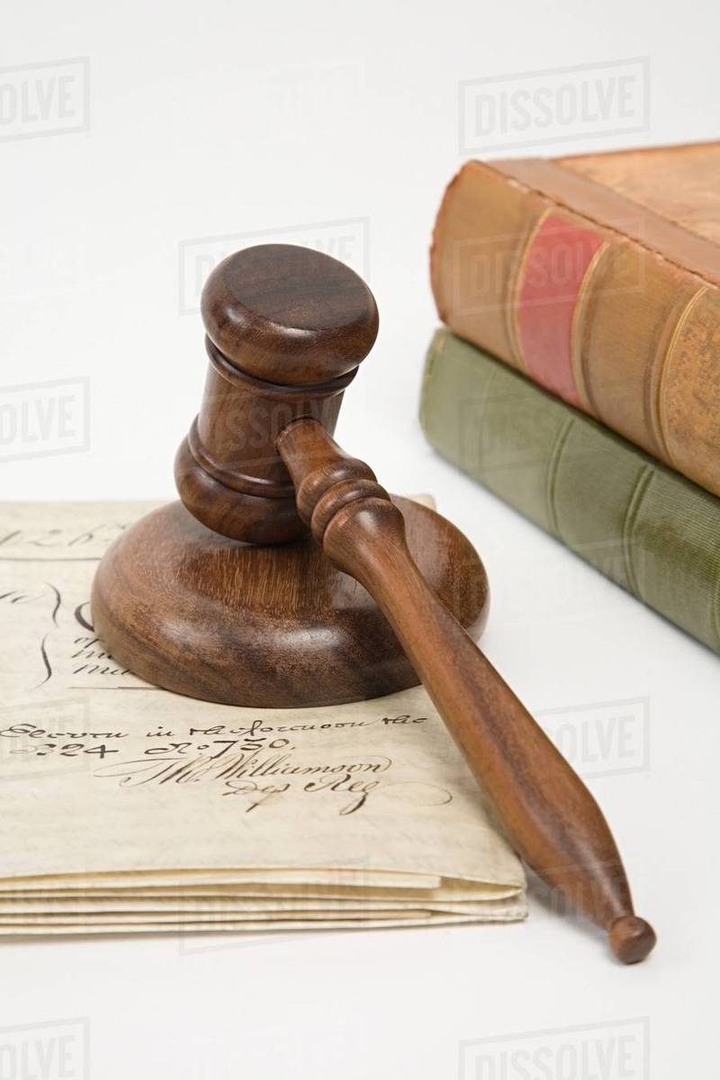 Gavel and books - Royalty-free Stock Photo | Dissolve