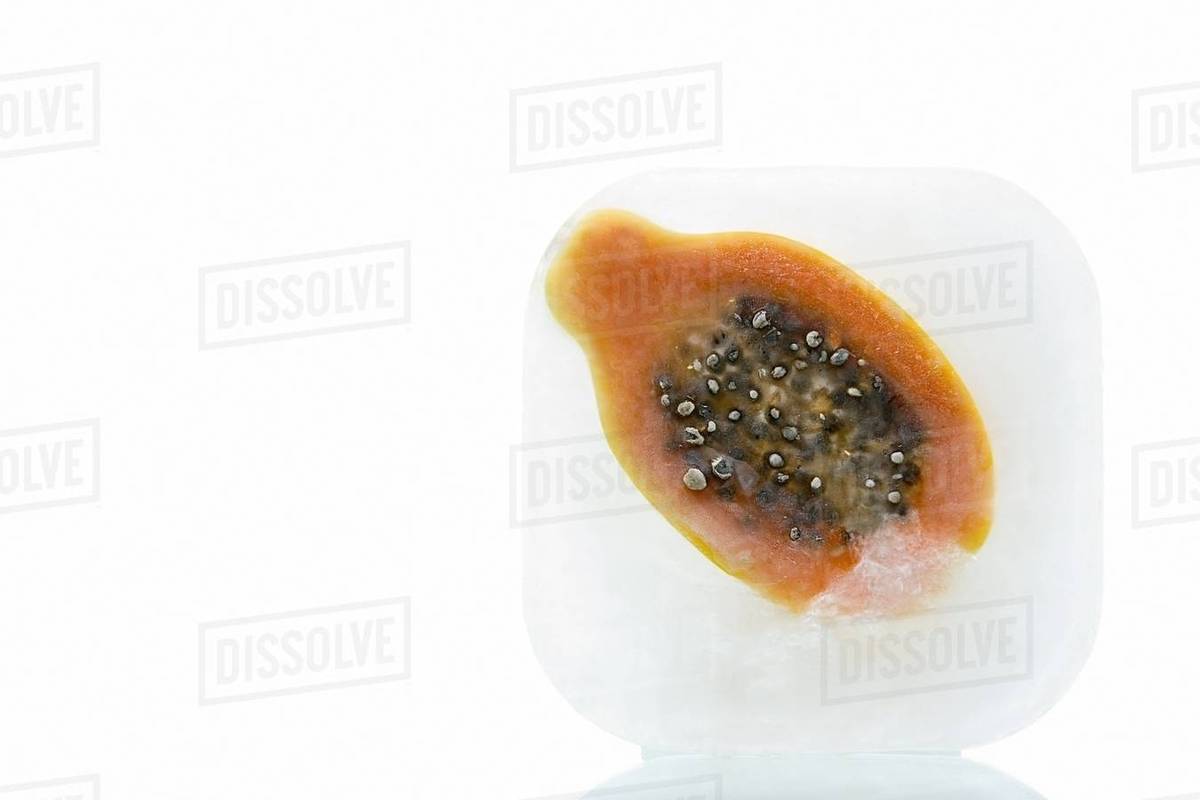 Frozen papaya - Royalty-free Stock Photo | Dissolve