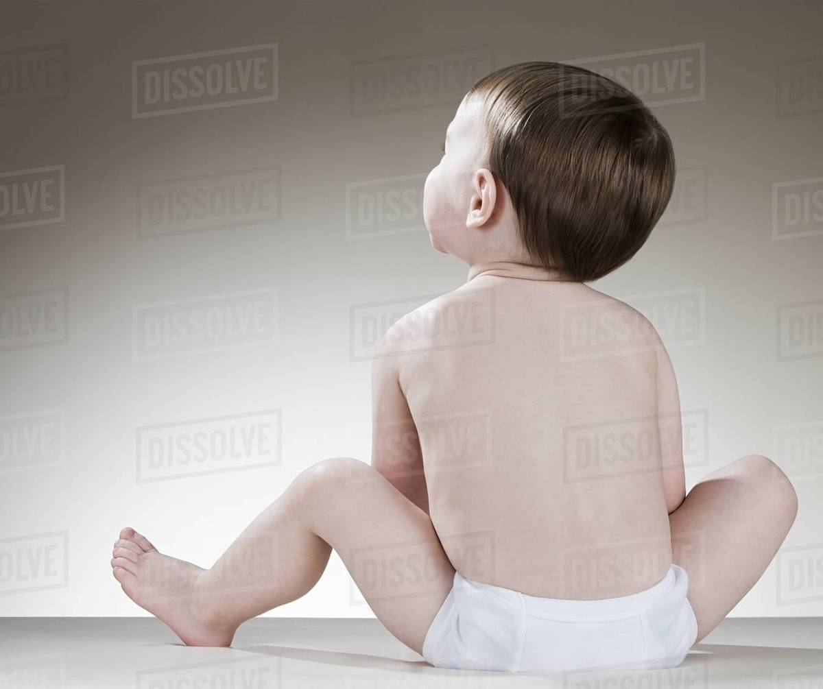 Rear view of a baby boy - Royalty-free Stock Photo | Dissolve