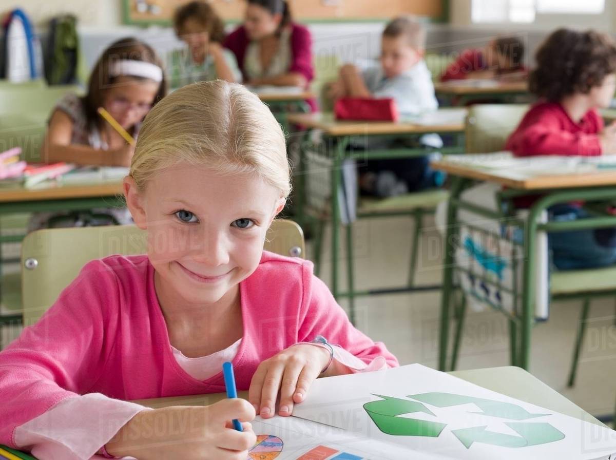 Girl in classroom - Royalty-free Stock Photo | Dissolve