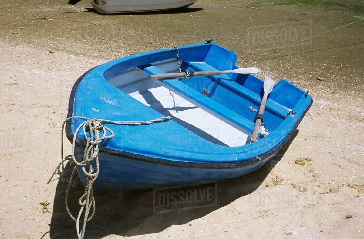 Blue rowboat - Royalty-free Stock Photo | Dissolve