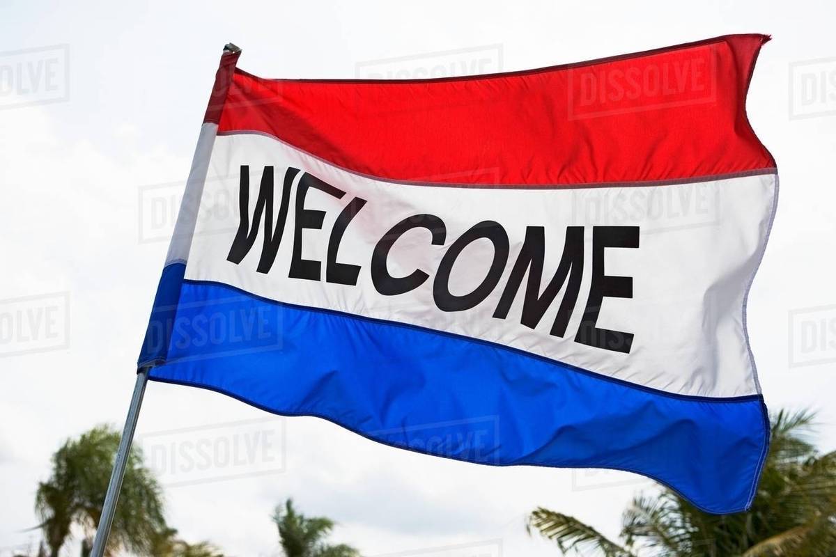 Welcome flag - Royalty-free Stock Photo | Dissolve