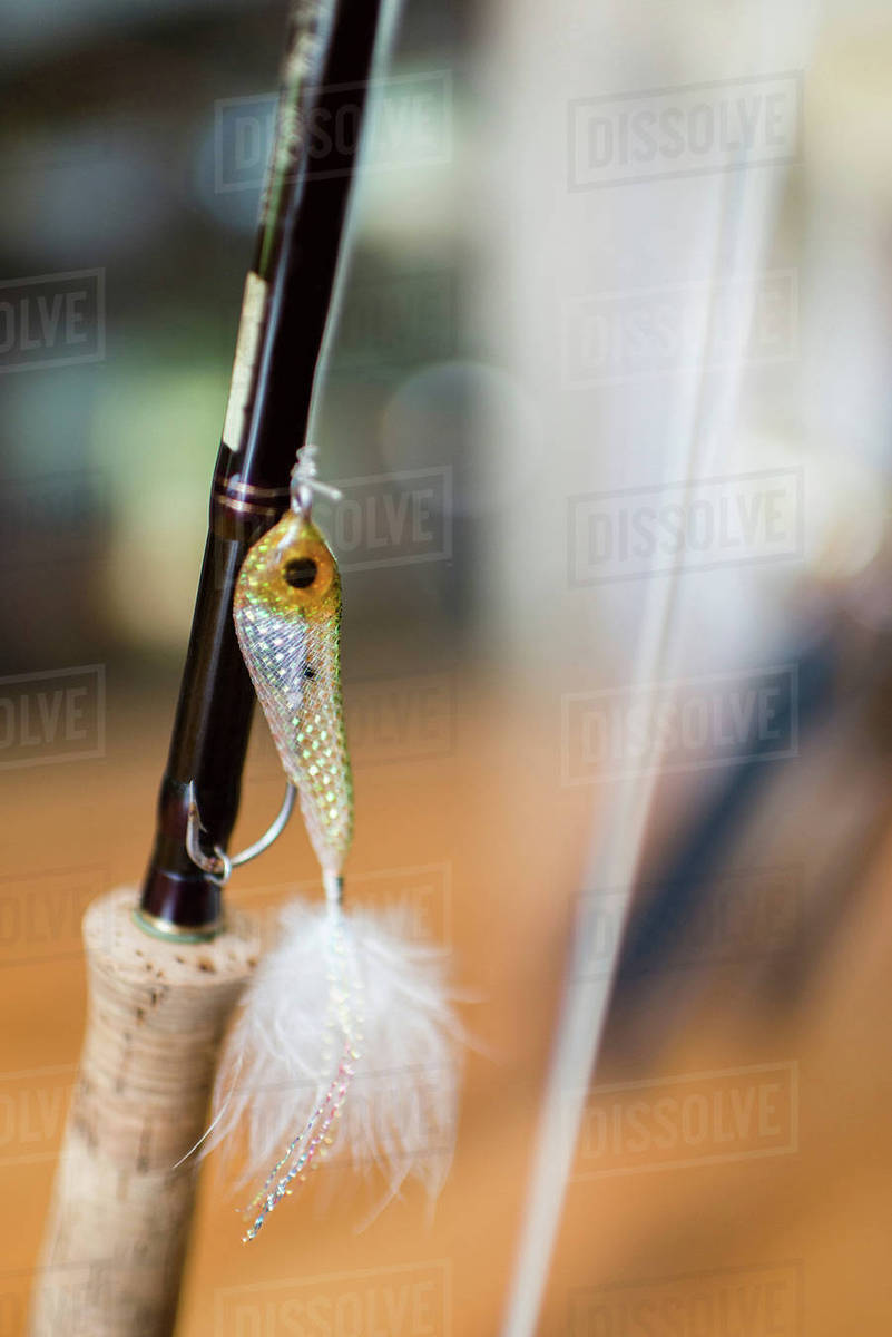 Close up of bait on fishing rod - Royalty-free Stock Photo | Dissolve