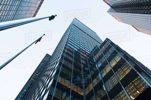 View of skyscrapers from below - Royalty-free Stock Photo | Dissolve