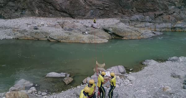 Dehradun, Uttarakhand/India- June 1 2020: A rescuer team is preparing ...