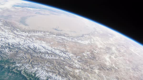 Spaceship flies over the planet Earth. View Of Planet Earth From Space ...