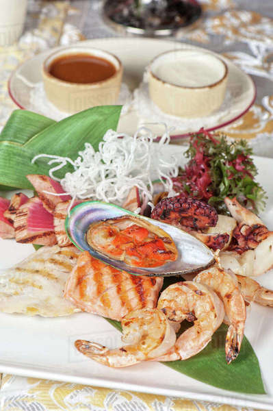 Assortment of seafood mix dish - Royalty-free Stock Photo | Dissolve