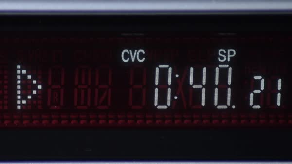 Counter in screen of a video counting seconds and time with the symbol ...