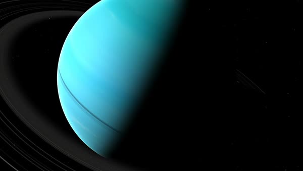 Rings of Uranus, animation. Animation showing a flight through the ...