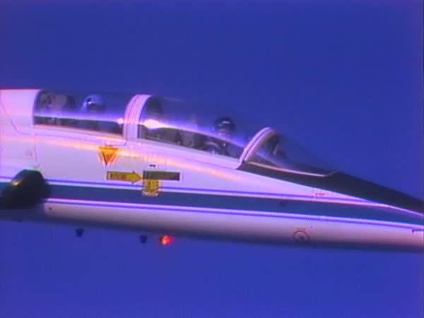 NASA T-38 chase airplane in flight. Footage of a NASA Northrop T-38 ...