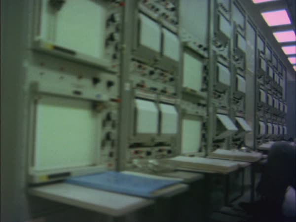 Apollo 11 Launch Control Center, Kennedy Space Center, USA. Footage of ...