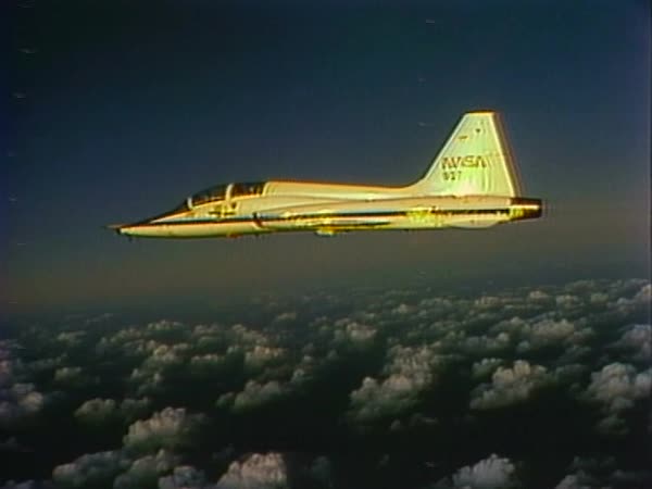 NASA T-38 chase plane in flight - SD Rights-managed Stock Video Footage ...