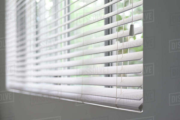 Aluminum venetian window blinds background. - Stock Photo - Dissolve