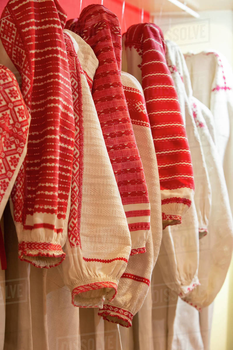 Part of the Slavic national clothes. Embroidery. - Royalty-free Stock ...