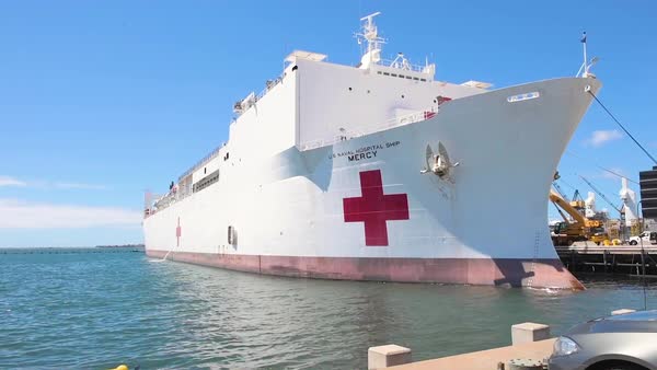 2020 - U.S. Navy Hospital ship Mercy is activated to fight the ...