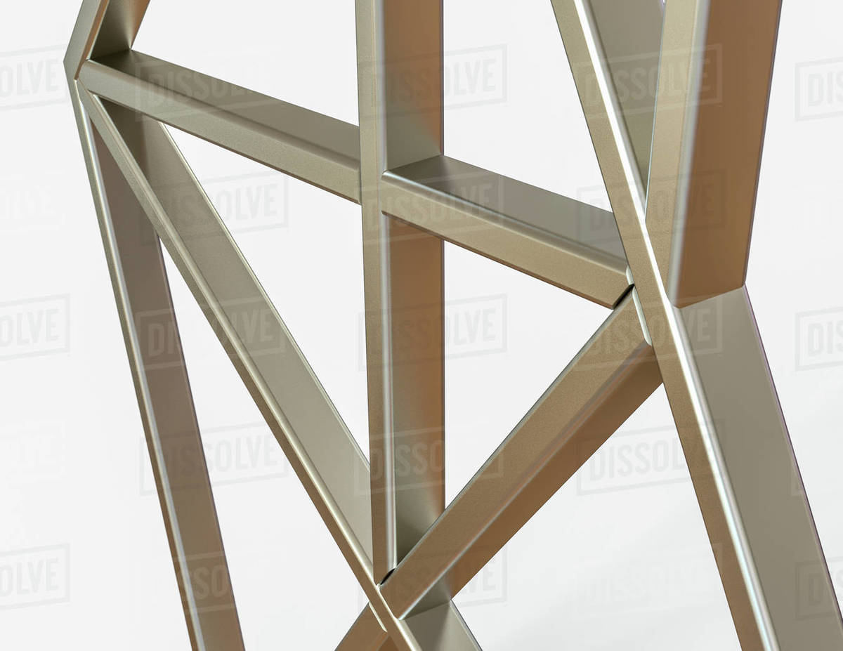 3D illustration CAD model of a steel framework construction - Stock ...