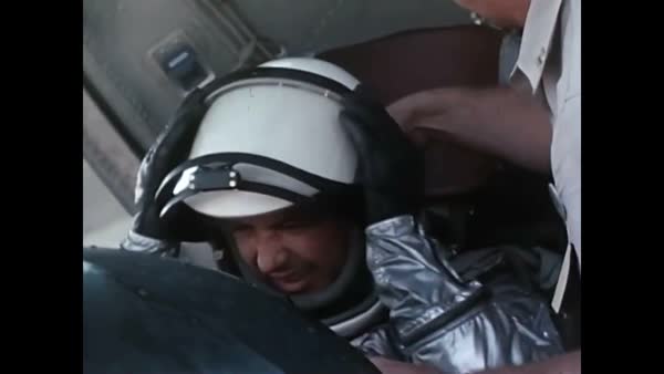 Pilot Major Bob White and an XLR11 engine are shown and a X-15 ...