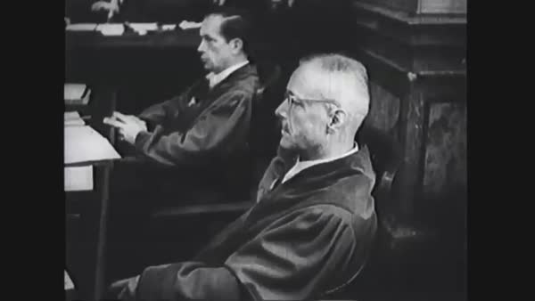1944 - Field Marshal von Witzleben is interrogated by Judge Freisler at ...