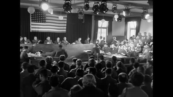 1946 - Nazi war criminals on trial, including Dachau commander ...