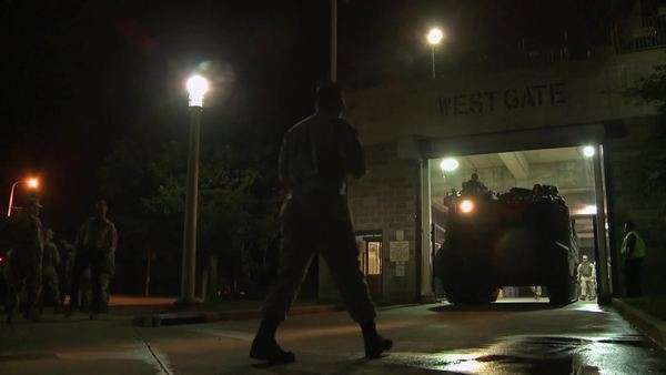 Police and Marines roll out armored vehicles during times of public ...