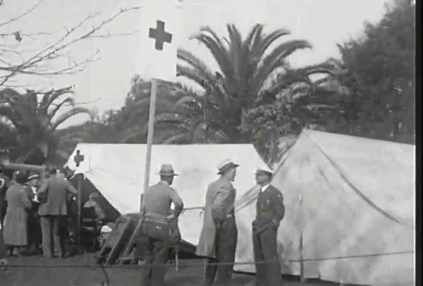Scenes from Compton, California during the 1930s show buildings lying ...