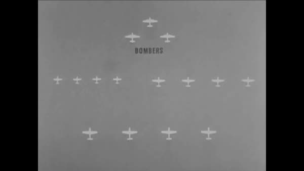 An animation shows the positions of United States Army Air Forces ...