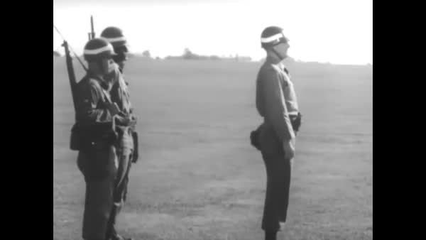 1967— A platoon marches and demonstrates a wedge formation for riot ...