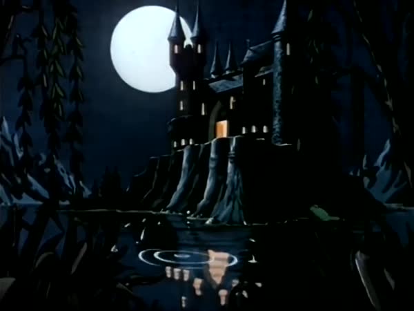 1937 - Animated cartoon characters dancing in a castle's ballroom along ...