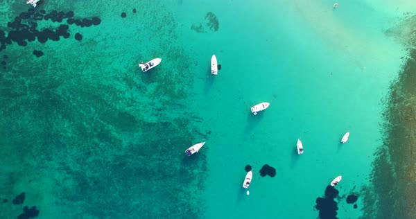 OLIB, CROATIA - 10 AUGUST 2015: Aerial view of tourists enjoying on ...