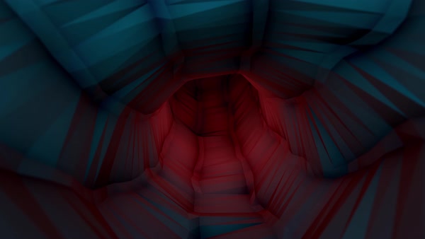 Abstract twisting 3D tunnel. Animation. Inside hypnotic three ...