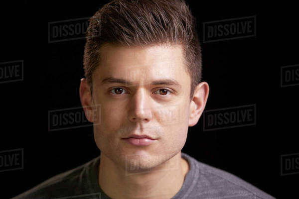 Portrait of a young white man looking to camera - Royalty-free Stock ...