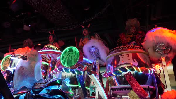 Famous robot show in Tokyo. Party in Kabukicho Shinjuku. Robot ...