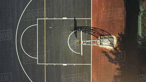 Aerial background basketball court, sports playground and outdoor ...
