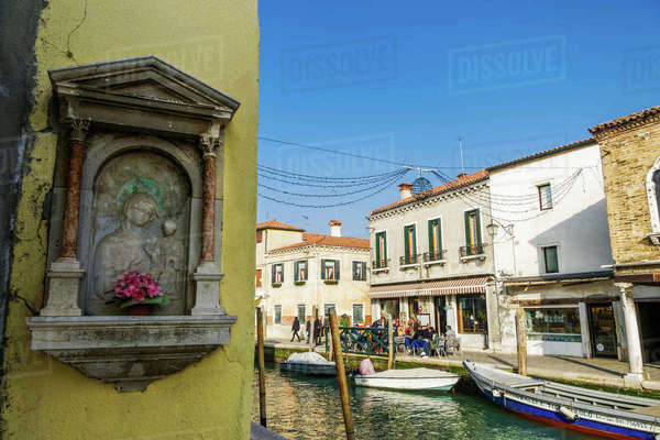 Murano Italy low-rise traditional architecture colorful buildings with ...