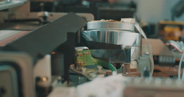 Old VHS video player system mechanism. - 4K Royalty-free Stock Video ...