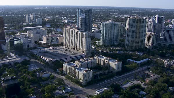 Miami USA - September 2017: Aerial city Skyline view of downtown Fort ...